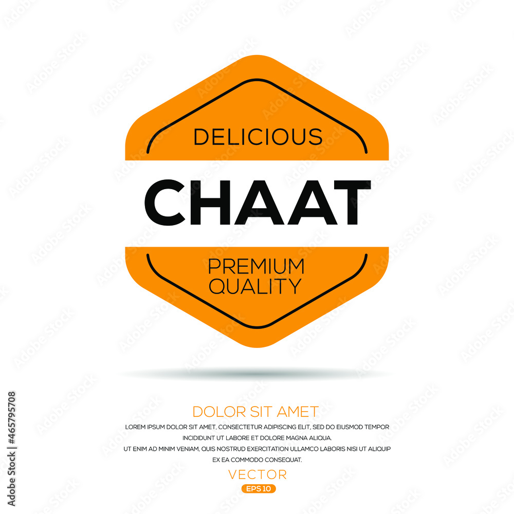 Creative (Chaat) logo, Chaat sticker, vector illustration. Stock Vector ...