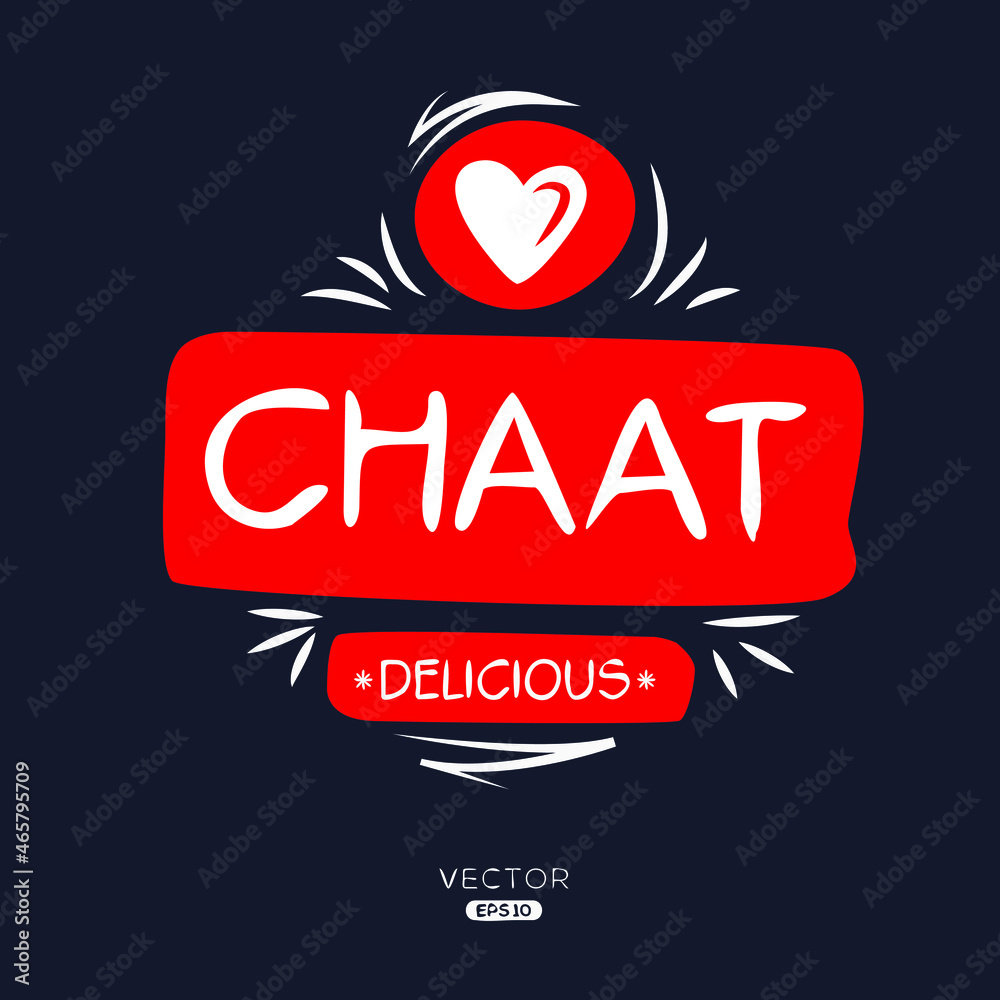 Creative (Chaat) logo, Chaat sticker, vector illustration. Stock Vector ...