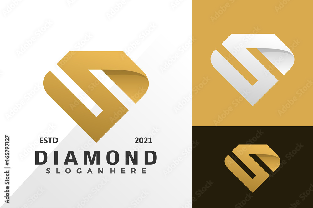 Letter s diamond logo and icon design vector concept for template Stock ...