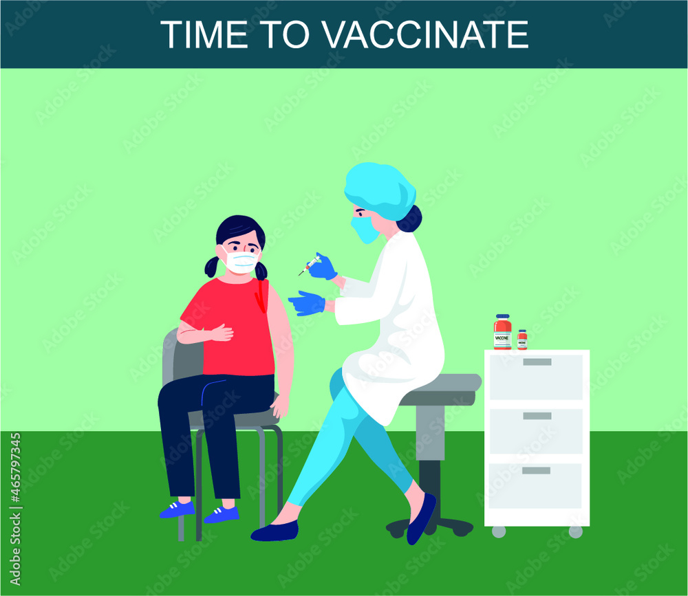 Children vaccination concept for immunity health. Doctor pediatrician ...