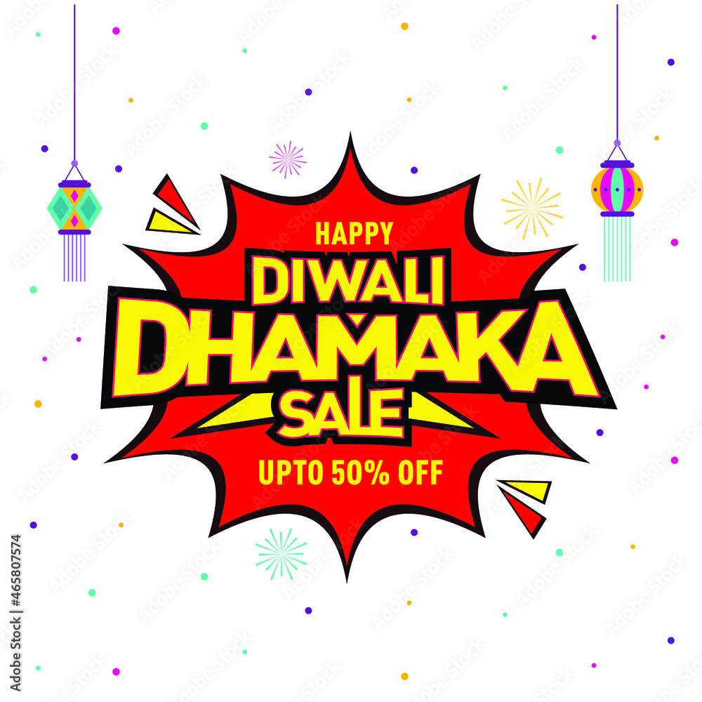 Diwali Dhamaka sale Offer, Template, Banner, Logo Design, Icon, Poster ...
