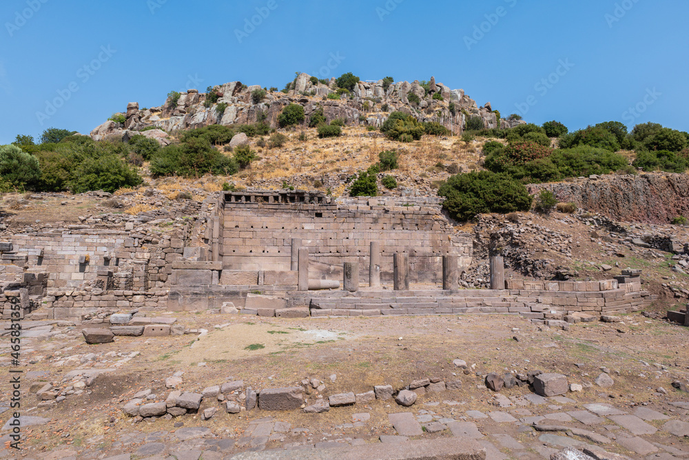 Assos, ancient Greek archeological site, today located in Behramkale ...