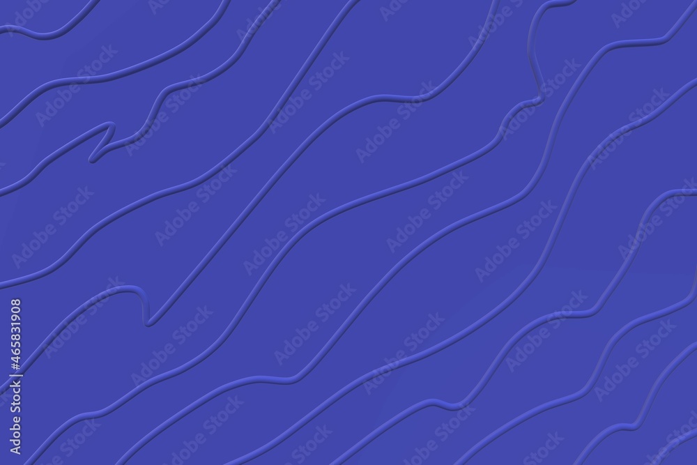 3D Abstract Texture pattern with wavy, curve lines. Seamless Blue Wave ...