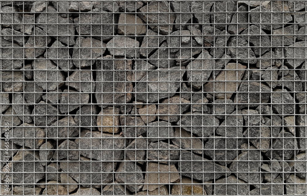 gabion retaining wall facade, texture or source, architectural ...