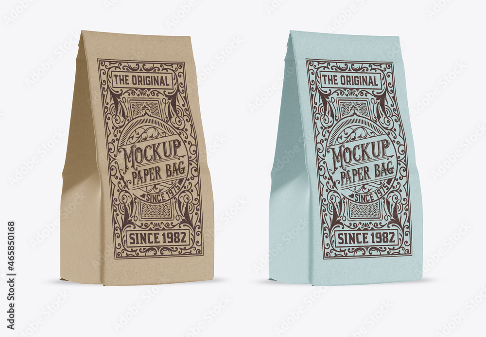 Kraft Paper Bag Mockup Stock Template | Adobe Stock