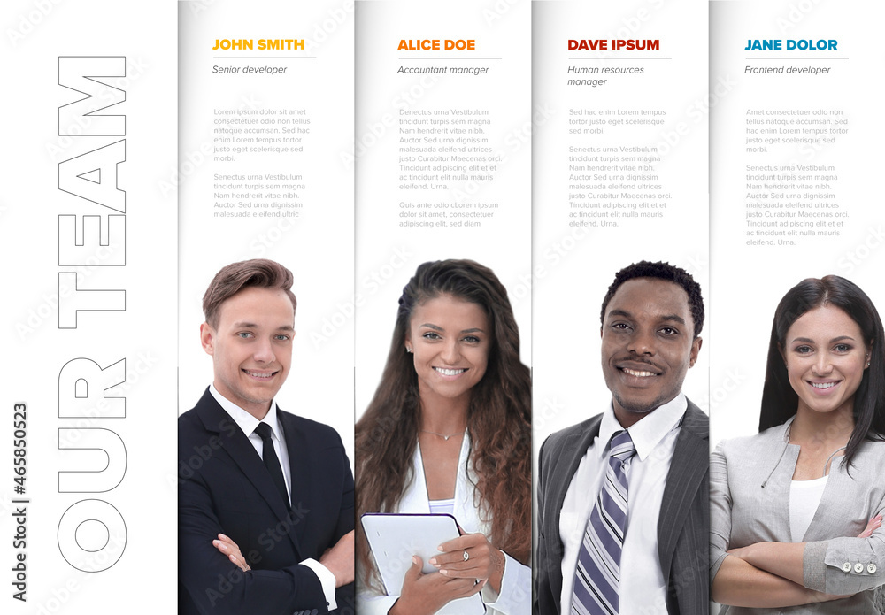 Meet Our Company Team Modern Presentation Template Stock Template ...