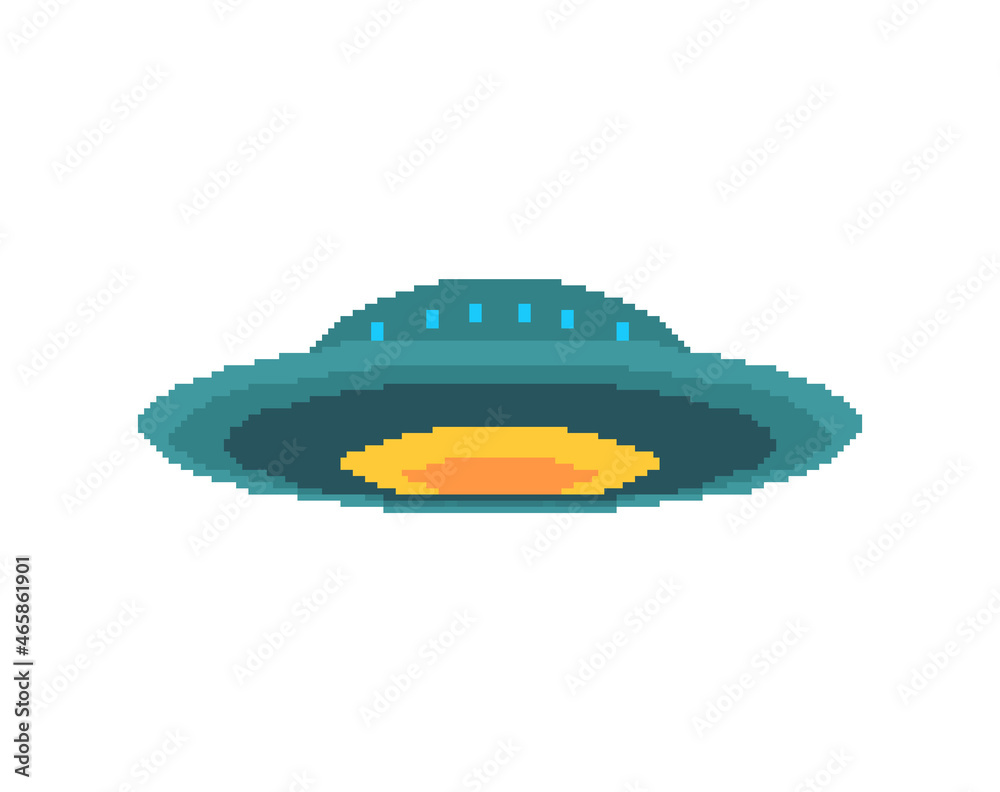 UFO pixel art. pixelated Flying Saucer isolated. 8 bit unknown flying ... UFO pixel art. pixelated Flying Saucer isolated. 8 bit unknown flying ...