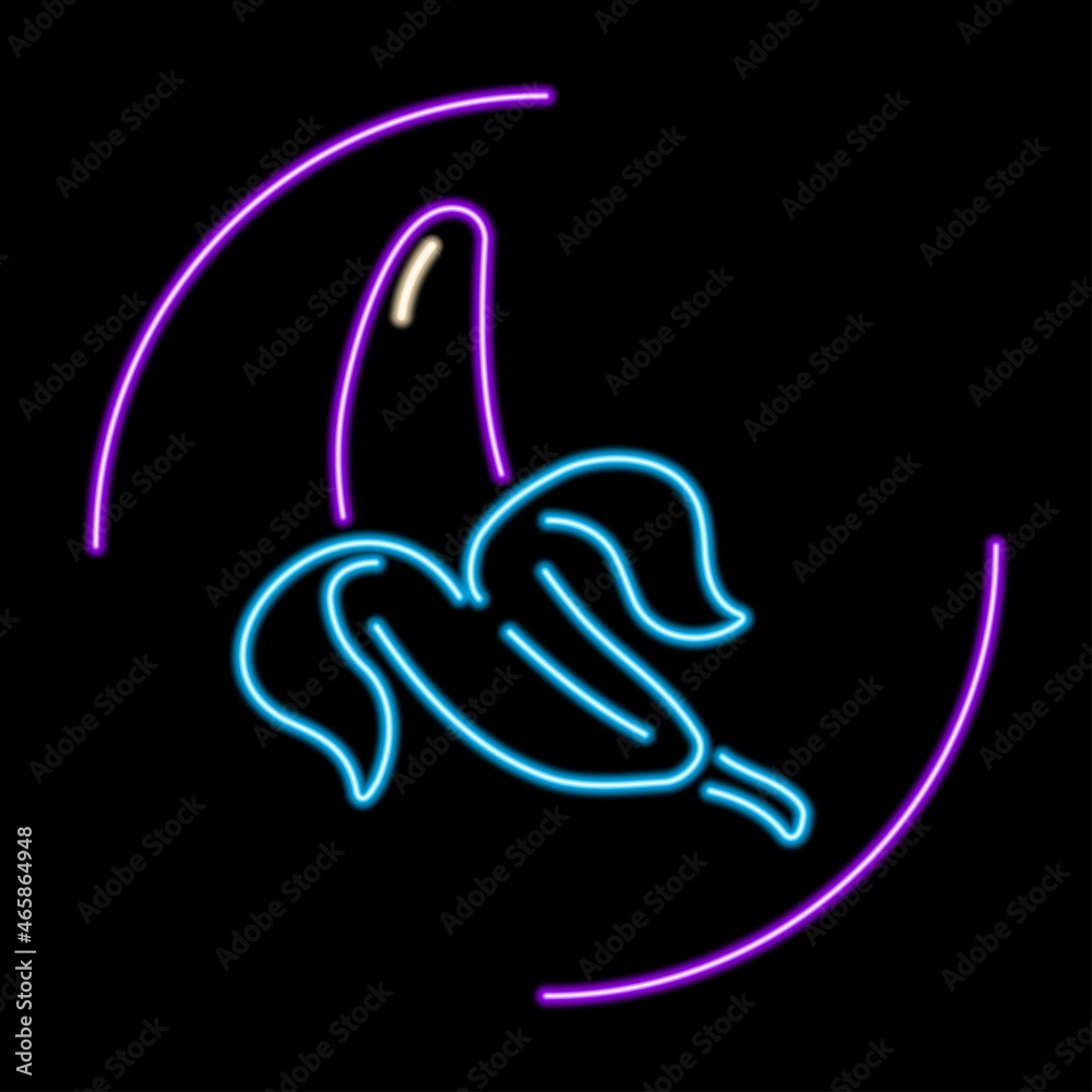 Banana neon sign, modern glowing banner design, colorful modern design ...
