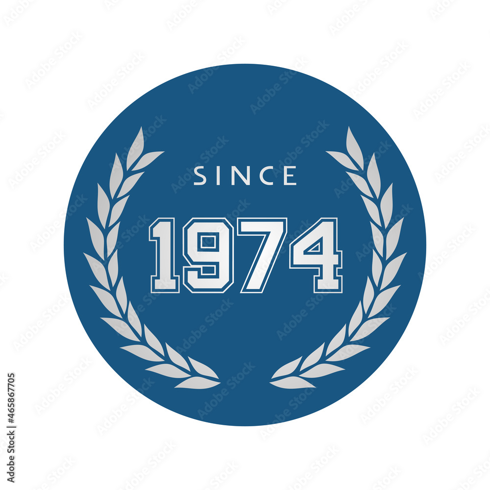 Since 1974 message symbol Stock Vector | Adobe Stock