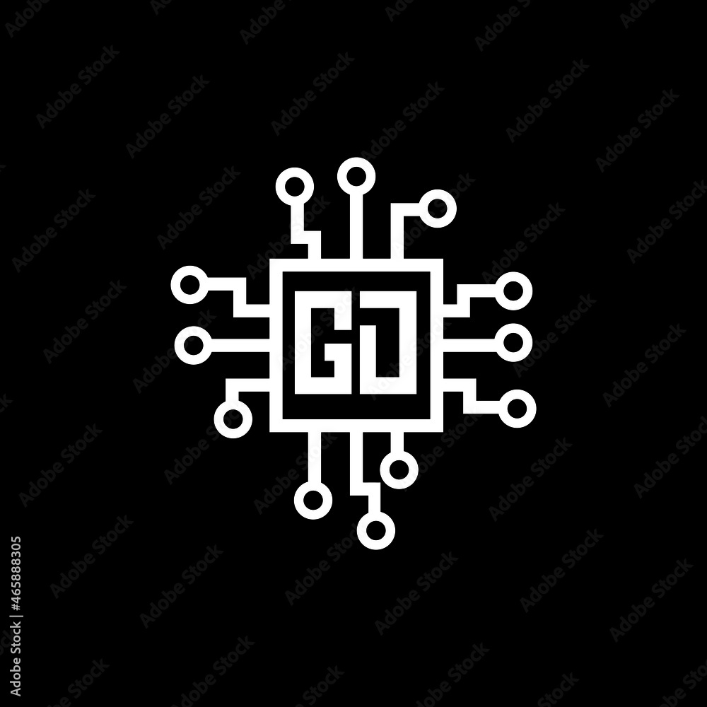 GD letter logo design on black background.GD creative initials letter ...