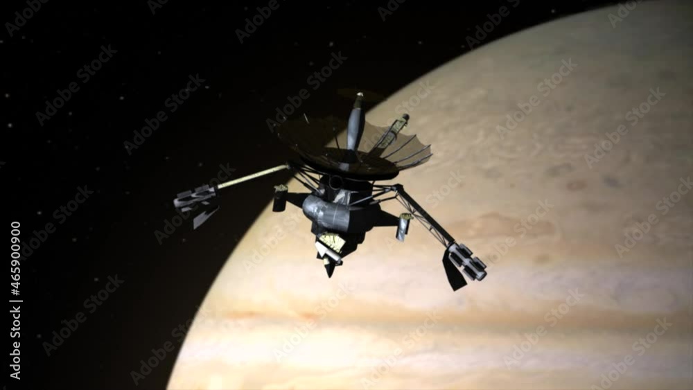 Photo realistic 3D CGI animated render of the Galileo orbiter ...