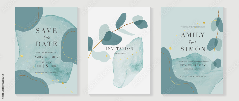 Abstract art background vector. Luxury invitation card background with ...