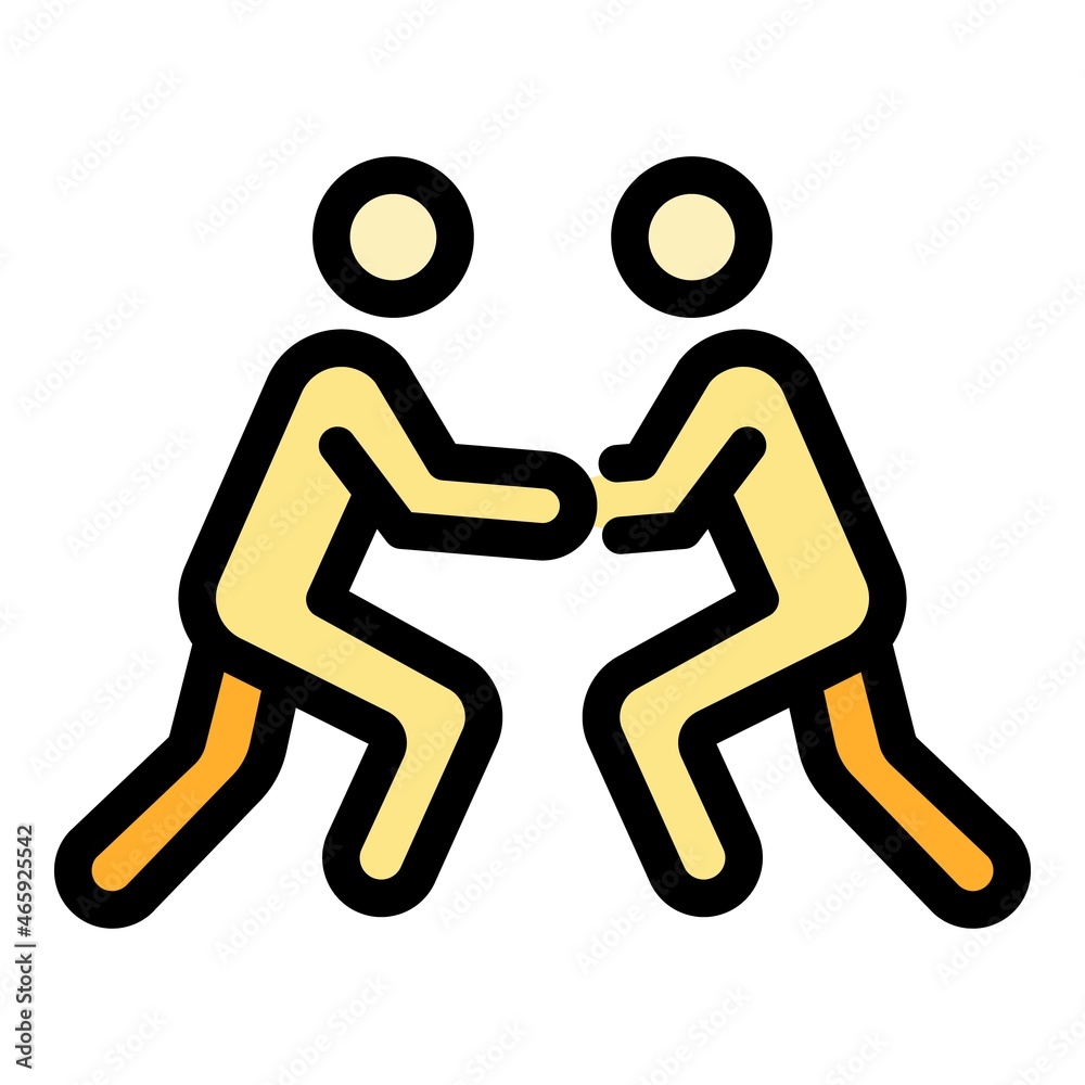 Greco-roman wrestling fight icon. Outline greco-roman wrestling fight ...