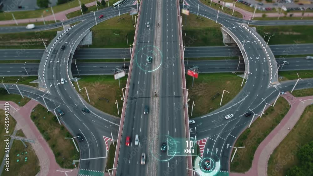 Vidéo Stock Automatic Speed Control and Vehicle Identification System ...