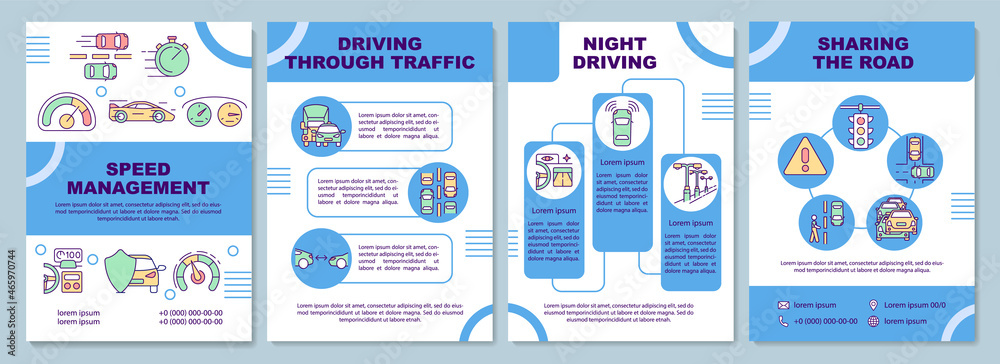 Driving courses types brochure template. Drivers education. Flyer ...