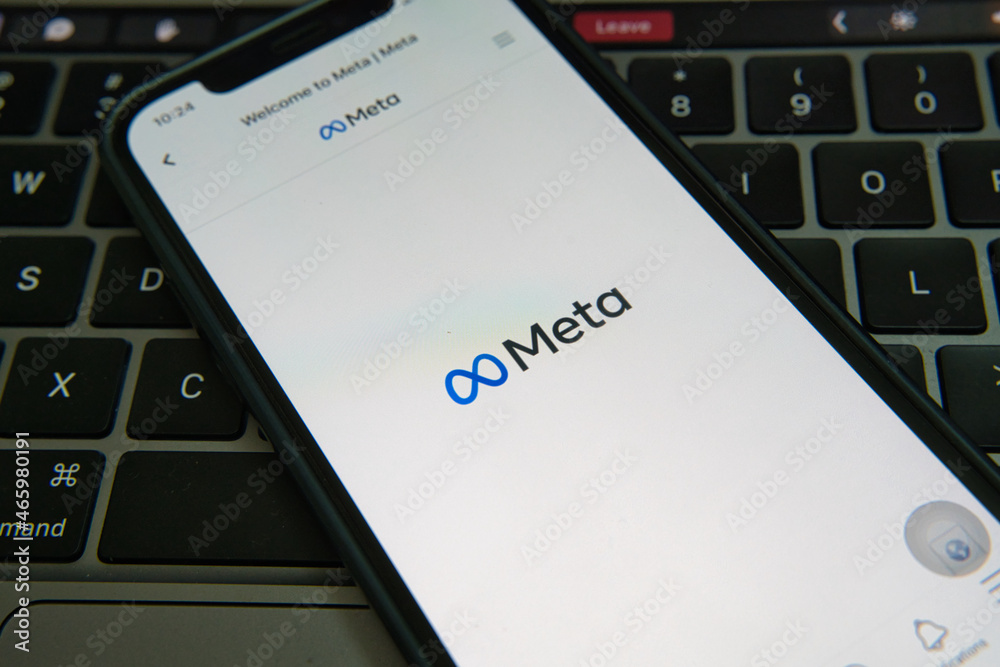 Facebook rebrand app known as Meta on iPhone 12 screen. Facebook has ...