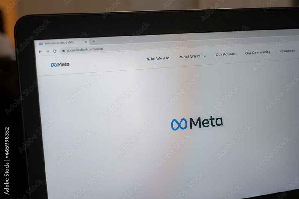 California, United States. Oct 28, 2021: Meta, Facebook rebrand concept ...