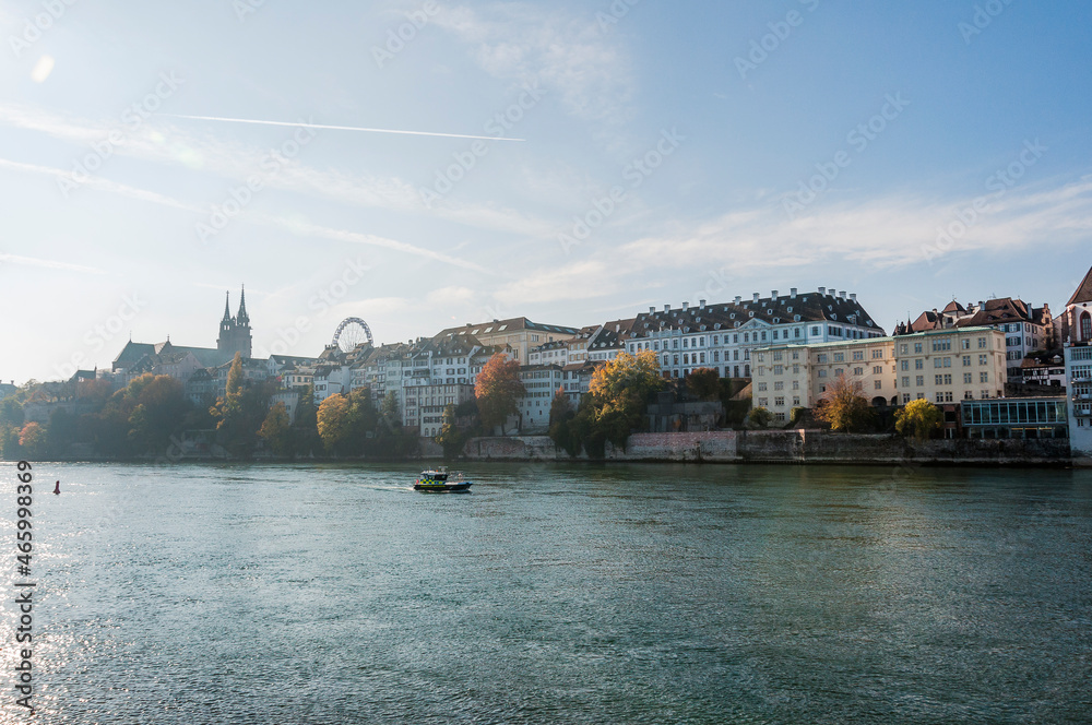 Basel, Münster, Rhein, Rheinufer, Uferweg, Stadt, Altstadt, Grossbasel ...