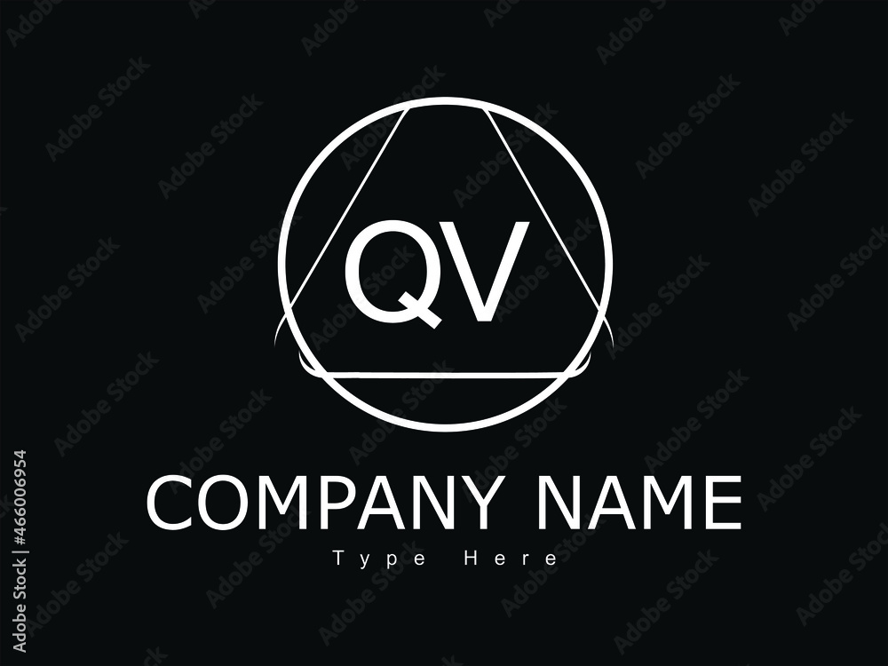 QV Logo Letter design template, Letter qv logo company design, Alphabet ...