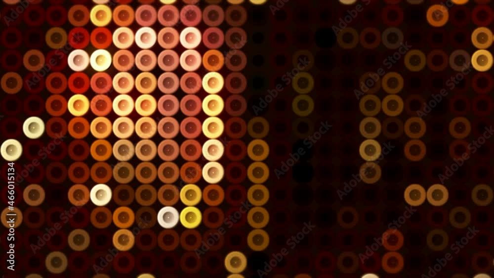 Animation with moving shiny dots. Motion. Stylish computer background with glowing colored dots ...