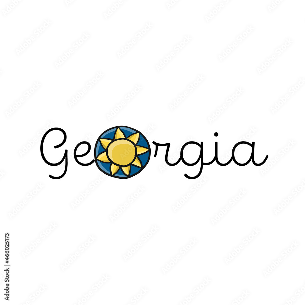 Georgia Country Logo for your design Stock Vector | Adobe Stock