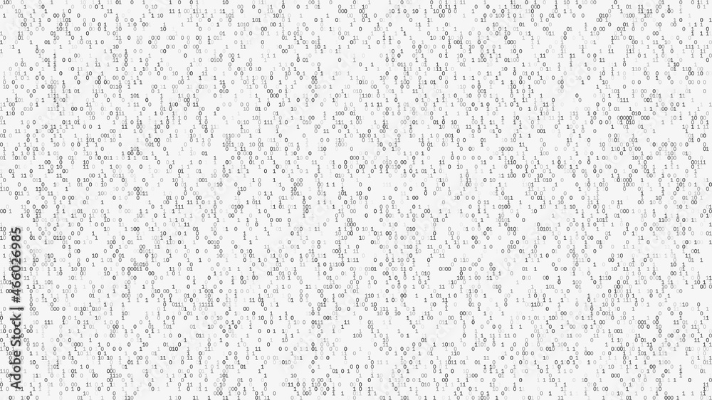 Wallpaper with binary machine code. Gray fading numbers over light ...