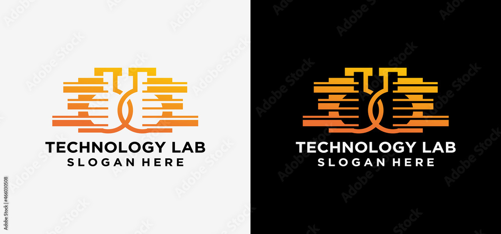 logo lab technology Lab Design Elements Bottle logo forming a chemical ...