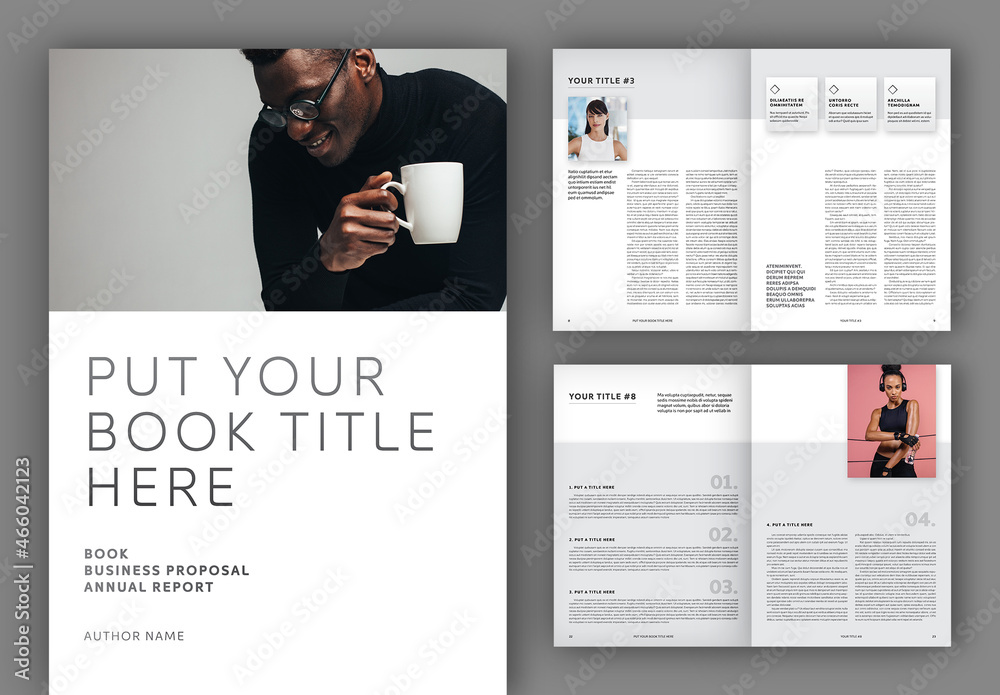 Book Layout Stock Template | Adobe Stock