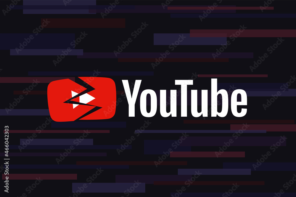 Tallinn, Estonia - October 29, 2021: Broken YouTube logo. No access ...