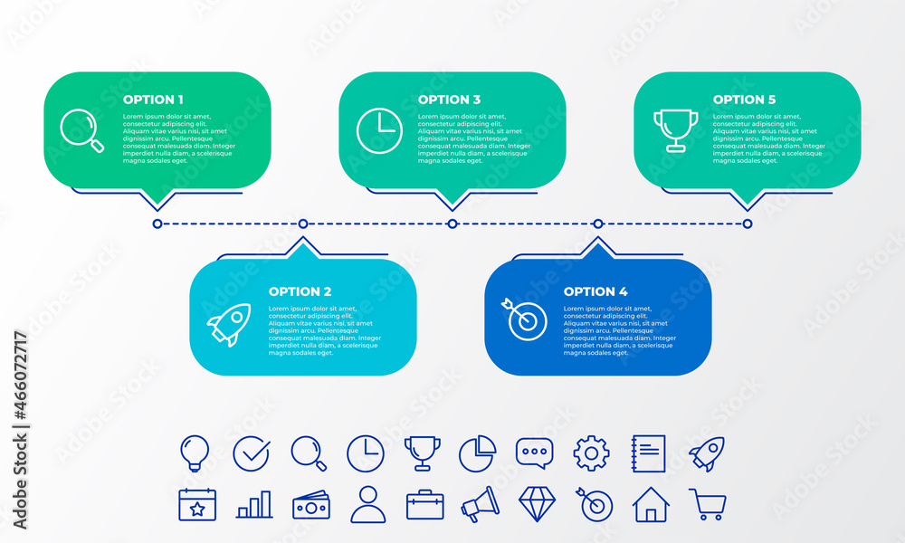 list infographic template design . option infographic template design ...