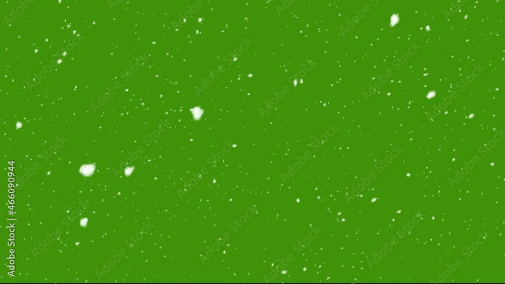 Winter Snow, Falling snow animation loop Slow motion green screen ...