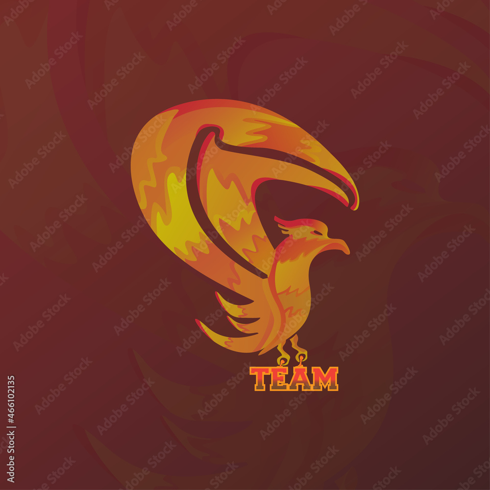 Cool red firebird esport logo, suitable for team or personal logo Stock ...