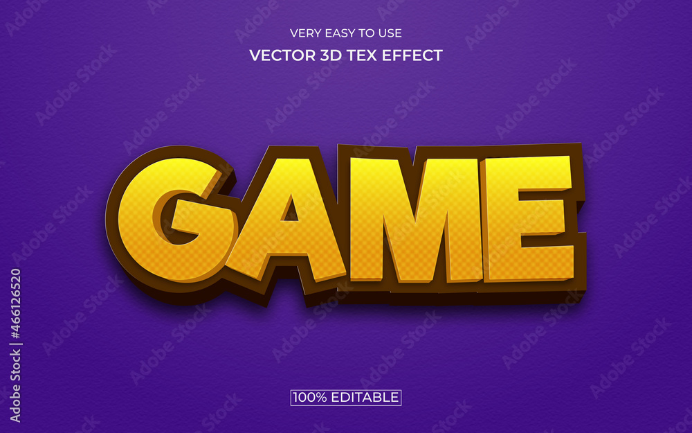Game editable text effect design. game illustrator vector text style ...