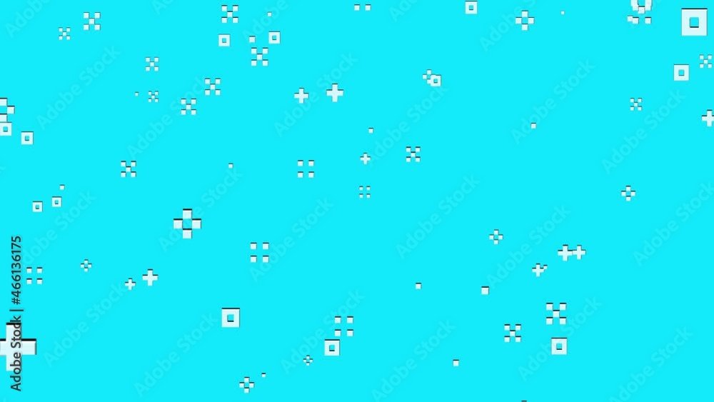 8 bit pixel art with falling snow. Loop 20-seconds. Stock-Video | Adobe ...