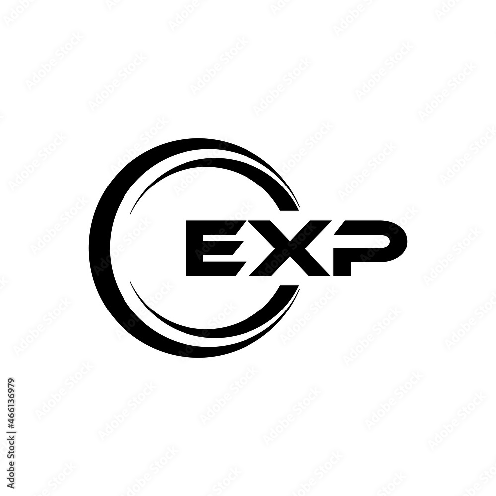 EXP letter logo design with white background in illustrator, vector ...