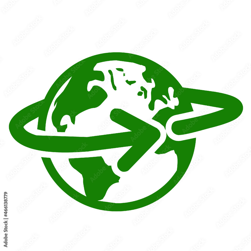 Vetor de earth clockwise counter clock rotation do Stock | Adobe Stock