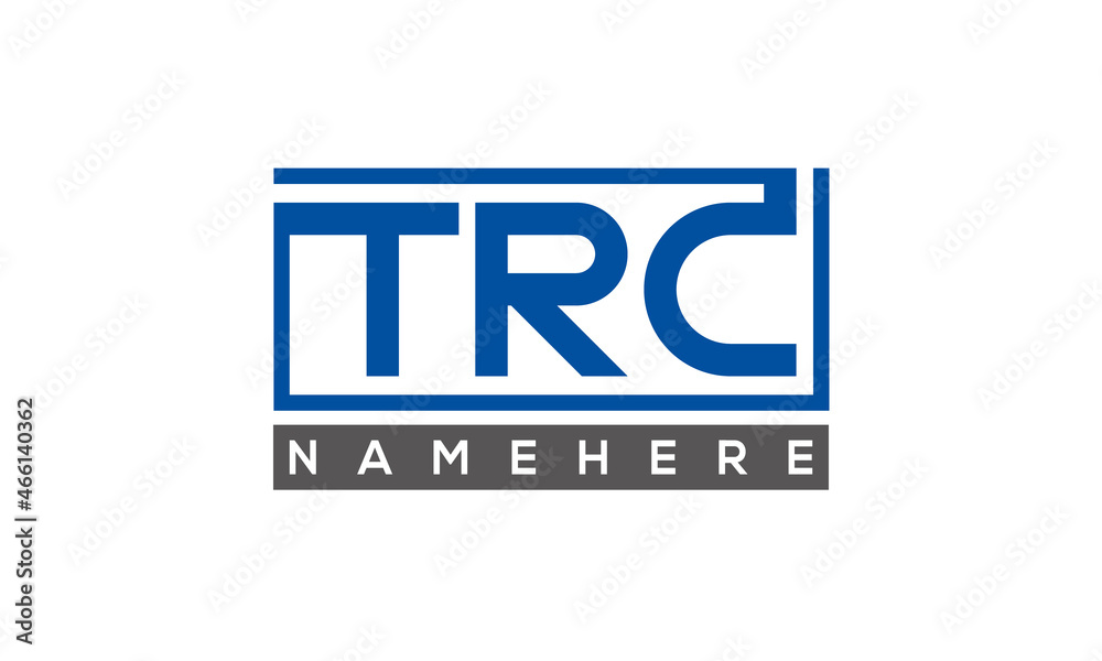 TRC Letters Logo With Rectangle Logo Vector Stock Vector | Adobe Stock