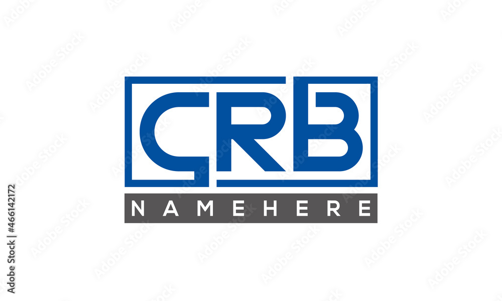 CRB Letters Logo With Rectangle Logo Vector Stock Vector | Adobe Stock