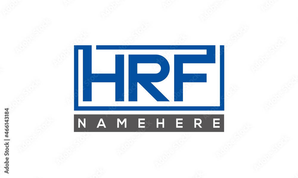HRF Letters Logo With Rectangle Logo Vector Stock Vector | Adobe Stock