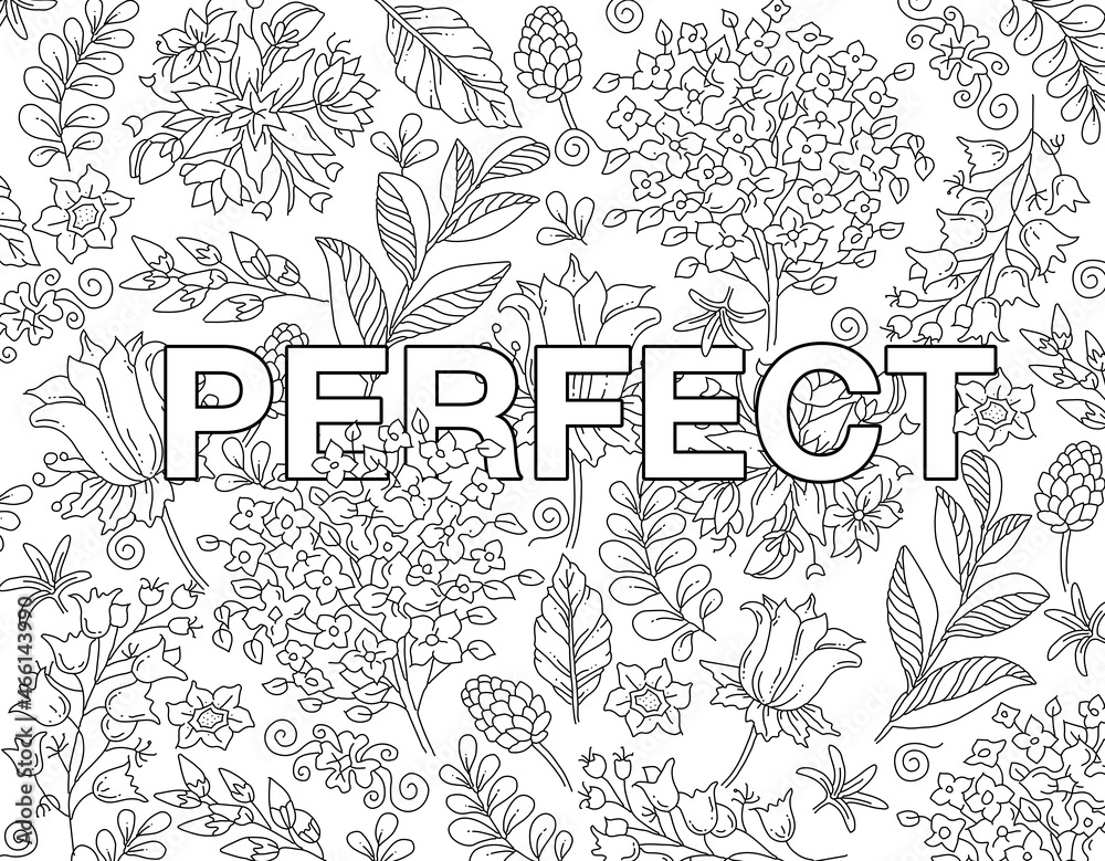 Perfect. Cute hand drawn coloring pages for kids and adults ...