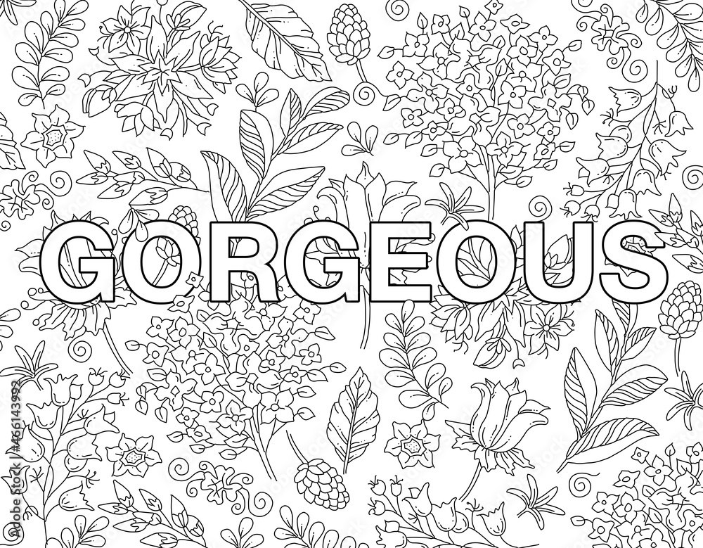 Gorgeous. Cute hand drawn coloring pages for kids and adults ...