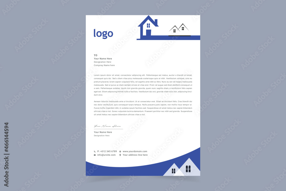 Real estate letterhead design. Professional business letterhead design ...