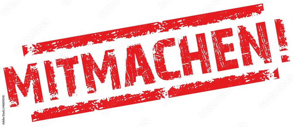 Stempel MITMACHEN Stock Illustration | Adobe Stock
