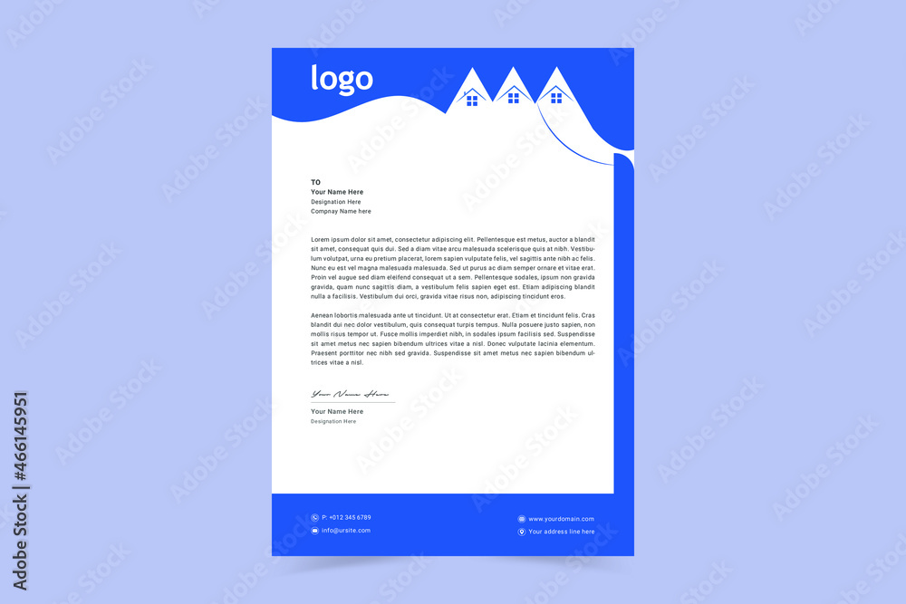 Real estate letterhead design. Professional business letterhead design ...