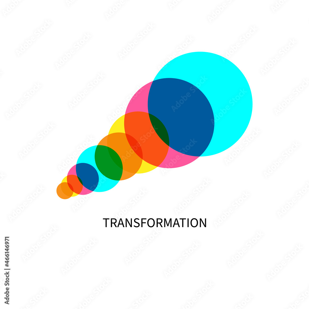 Transformation logo. Growth, development icon. Coaching symbol Stock ...