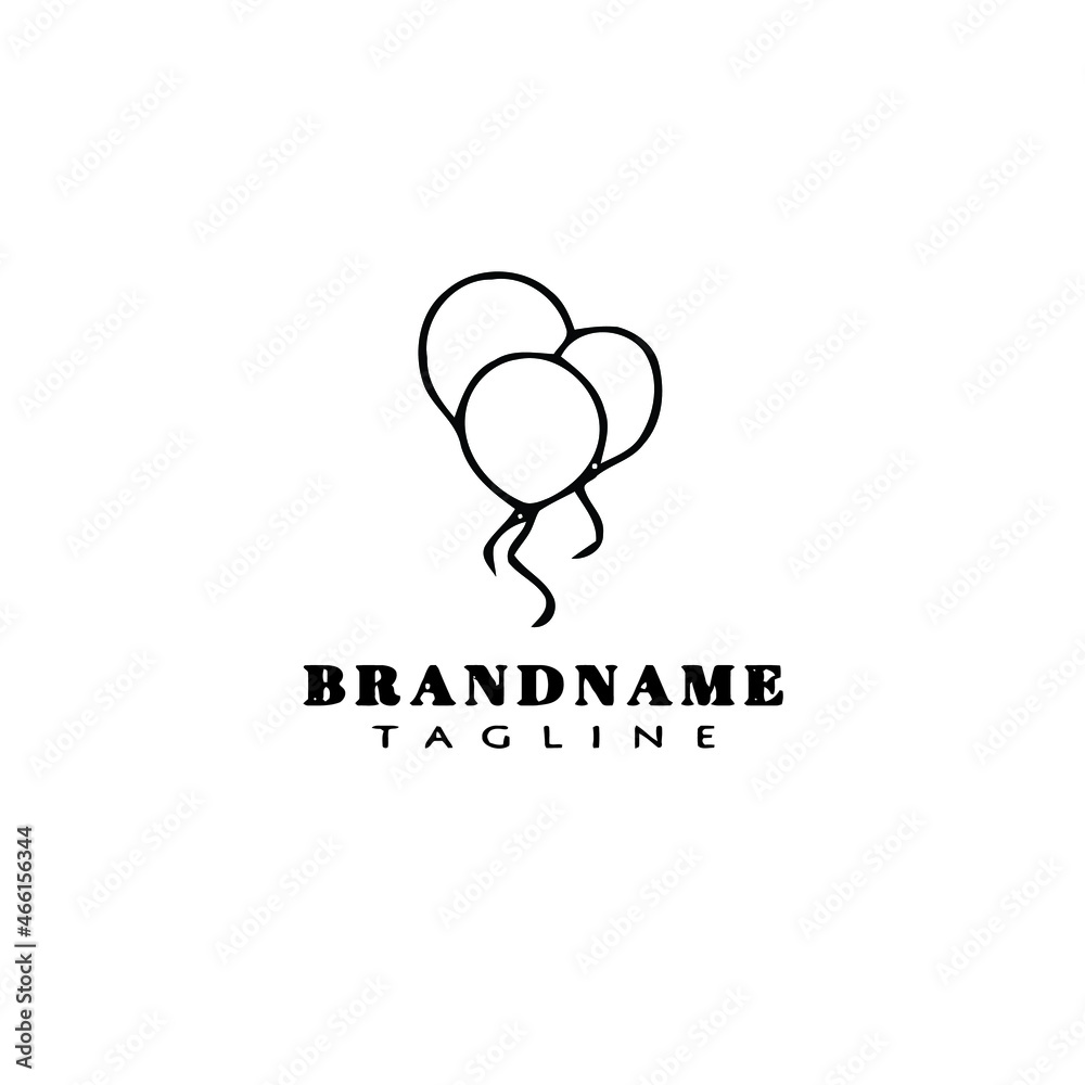 balloon logo cartoon icon design template black isolated vector ...