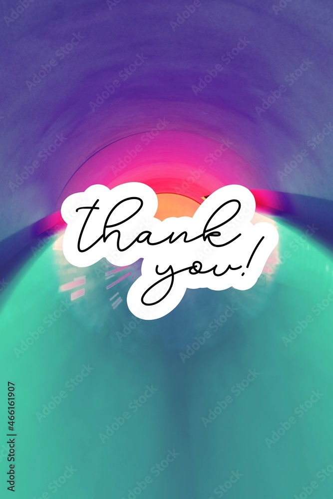 Thank You Card. Hand Written Lettering for Title, Heading, Photo ...