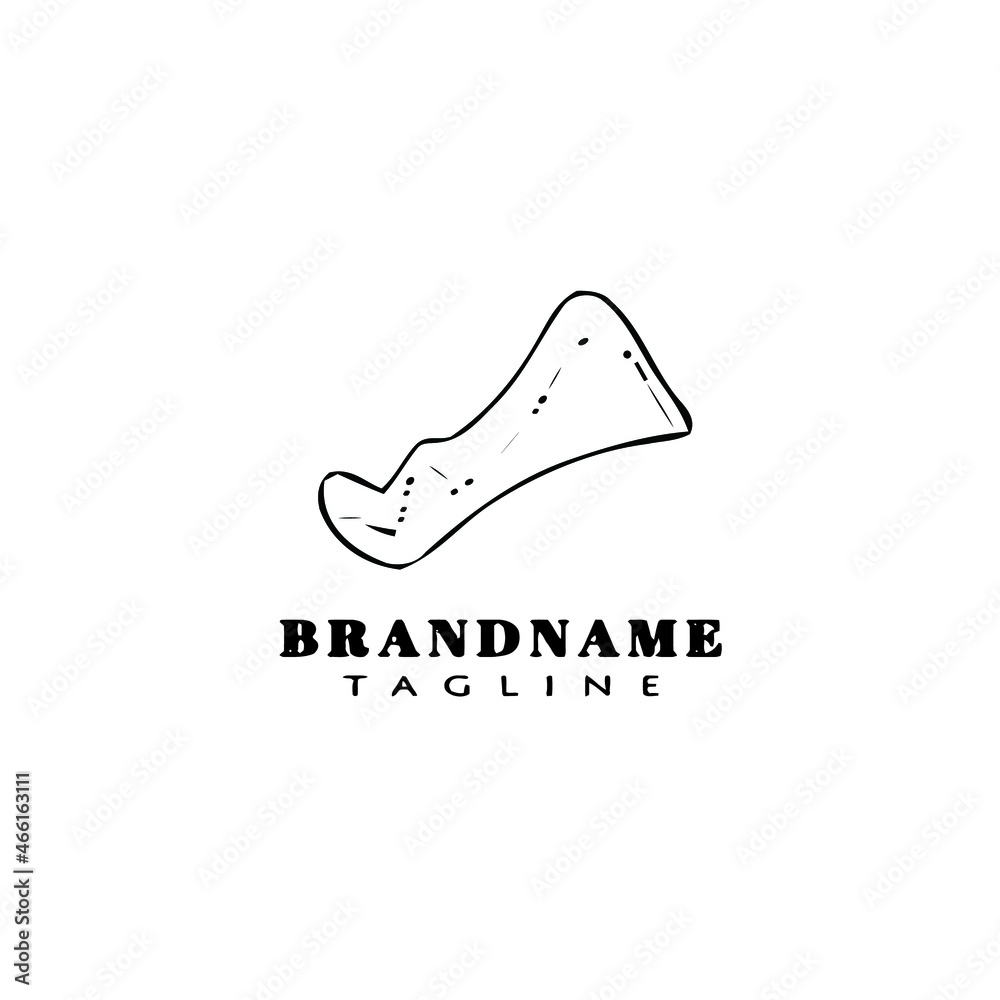 chicken bone cartoon logo template icon design isolated vector ...