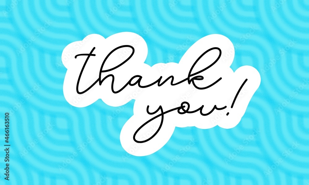 Thank You Card. Hand Written Lettering for Title, Heading, Photo ...