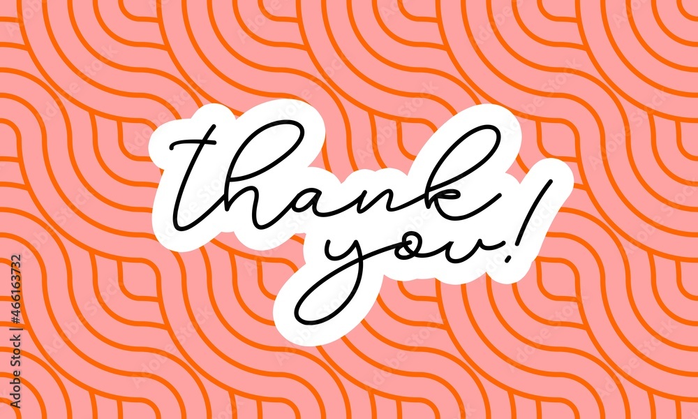 Thank You Card. Hand Written Lettering for Title, Heading, Photo ...